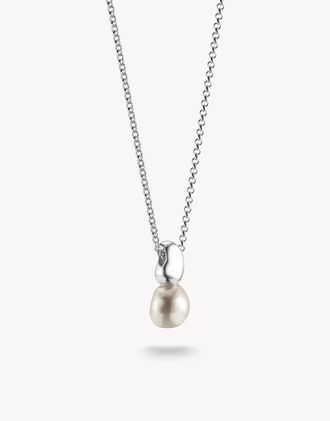 Thomas Sabo Kette mit Perle in Silber, Wei&szlig;