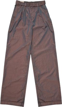 Dries Van Noten Homme, Pantalons, Gris, Taille: S Wide Pleated Pantalons