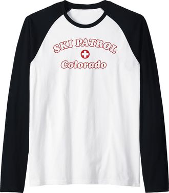 Trendy Apparel Ski Patrol Colorado Vintage Red Cross Raglan