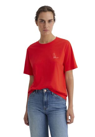 Mavi Damen Graphic TEES T-Shirt, Fiery red, XL