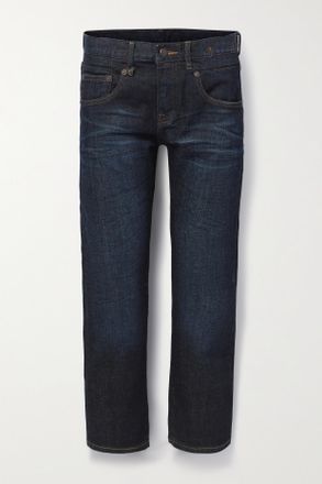 R13 Boy Verk&uuml;rzte, Hoch Sitzende Jeans Mit Geradem Bein - Blau