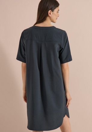 Cecil Sommerkleid Viskosemix, Split Neck, knieumspielend