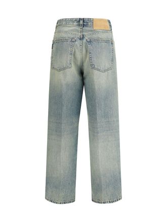Haikure Womens Straight-Leg Jeans Earth Blue Cotton