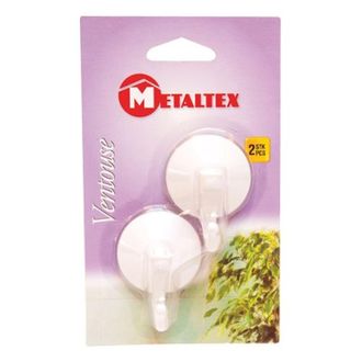 Metaltex 295001 Hebel-Saughaken aus Kunststoff, 2 st&uuml;ck, 4 cm