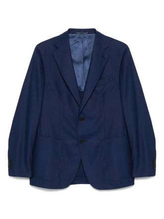 Caruso blazer &agrave; design textur&eacute; - Bleu