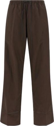 Yves Salomon Femme, Pantalons, Brun, Taille: 38 FR Pantalon Popeline