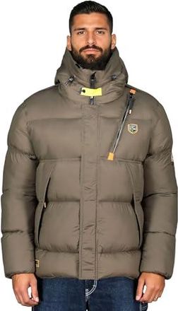 Geographical Norway BODIR Homme - Doudoune Hiver &Eacute;paisse avec Capuche - Blouson Chaud Imperm&eacute;able, Protection Grand Froid, Style Urbain (Kaki XL)