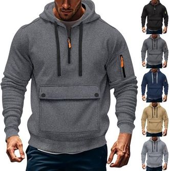 Generic Sweat &agrave; capuche de couleur unie pour homme, sweat &agrave; capuche classique d&eacute;contract&eacute; tendance polyvalent de qualit&eacute; sup&eacute;rieure, pull &agrave; capuche confortabl