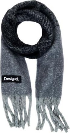 Desigual Accessoires &eacute;charpe Longue en Tissu Boa, Noir, Taille Unique Femmes