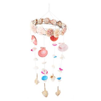 Amosfun DIY Muschel-Windspiel Naturmaterial Halbgefertigte Meeresmuschel Dekoration Muscheln Basteln Für Balkon Garten Kinderzimmer