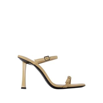 by FAR Kraft Leder Pantoletten mit Absatz - - Shoes - Damen - Beige - 39 EU