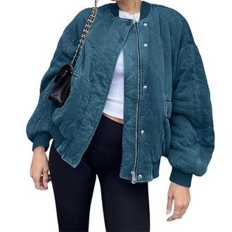 ORANDESIGNE Veste Dhiver Femme Veste Dextérieur Chaude Manteau de Transition à Manches Longues et Fermeture éclair