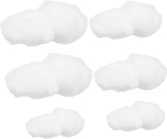 Lurrose 6 St&uuml;ck Teiliges K&uuml;nstliche Wolken H&auml;ngedeko Verschiedene Romantische Babyzimmer Kinderzimmer Dekoration f&uuml;r Hochzeit Festival Party Wohnraumgestaltun