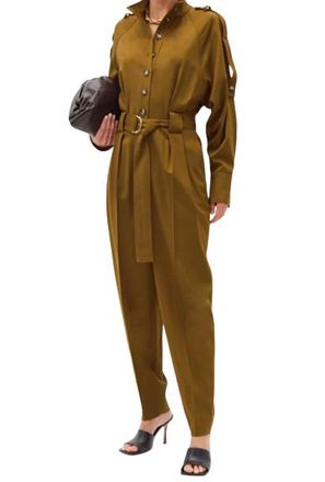 Proenza Schouler Wool Blend Belted Jumpsuit Size XXS