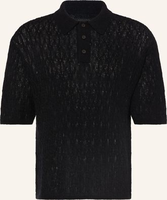 AllSaints Allsaints Strick-Poloshirt Cyclone schwarz