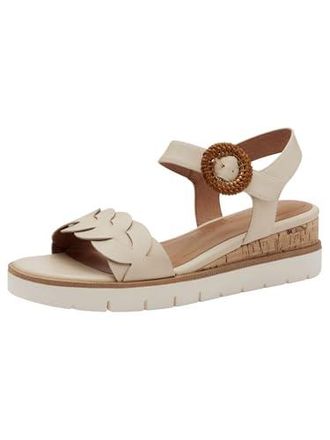 Tamaris Sandales compens&eacute;es pour femme, beige, 40 EU