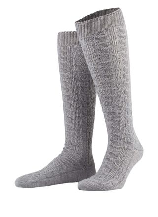 Lusana Lusana Trachten-Kniestr&uuml;mpfe grau