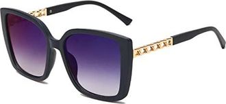 Generic Lunettes de soleil oeil de chat à large monture pour hommes et pour femmes, lunettes de soleil décoratives pour célébrités de rue (couleur : F, taille