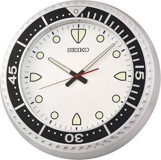 Seiko Clock Wanduhr blau-wei&szlig;