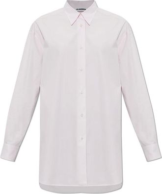 Jil Sander Femme, Blouses et Chemises, Blanc, Taille: 46 FR Chemise Logo