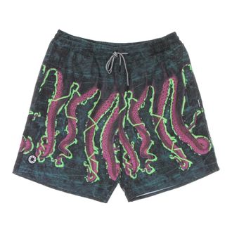 Octopus Tentakel-Print Badehose Schwarz - - Shorts - Herren - Mehrfarbig - XS