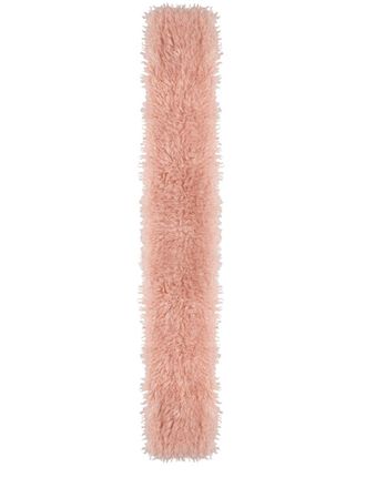 Ganni Logo-Printed Recycled Polyester Scarf - Pink
