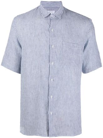 Sunspel chemise ray&eacute;e en lin - Blanc