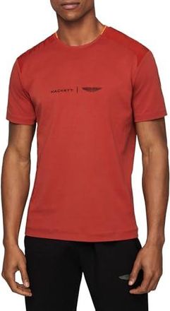 Hackett T-Shirt Am Hybrid Tee pour Homme, Orange (Orange br&ucirc;l&eacute;)., L