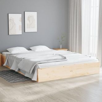 vidaXL Massivholzbett 135x190 cm Vidaxl