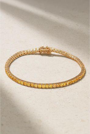 Roxanne First Tennisarmband Aus 14 Karat Gold Mit Saphiren - Gelb