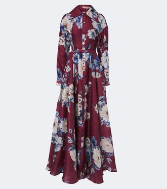 LEO LIN Robe longue Josephine en soie