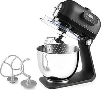 Lacor Lacor 69583 Elektrischer Standmixer, Brot, Küchenmaschine, 5 Geschwindigkeiten, manuelles Bedienfeld, Edelstahl, 1000 W, 5 l, 5 l, Schwarz