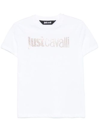 Just Cavalli t-shirt à logo clouté - Blanc