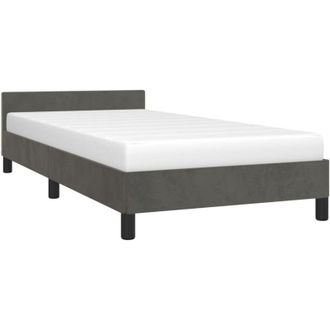 vidaXL Bettgestell ohne Matratze Dunkelgrau 100x200 cm Samt Vidaxl