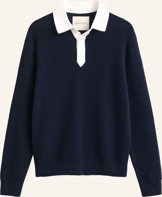 GANT Strick-Rugbyshirt blau
