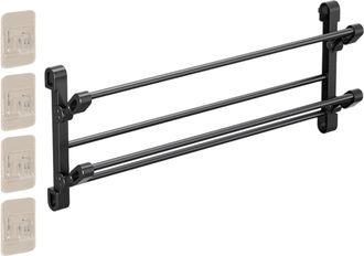 Generic 2-stufiges Faltbares Schuhregal for Aufh&auml;ngen An Der Wand, Kunststoff Und Metall, Vielseitiger Handtuchhalter Zur Wandmontage, Platzsparend for Haust&uuml;