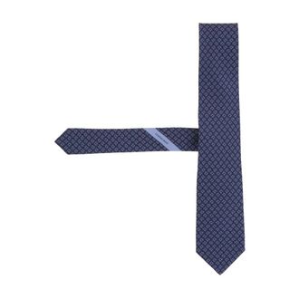 Ferragamo Seidenkrawatte mit gemustertem Design - - Accessories - Herren - Blau - ONE SIZE