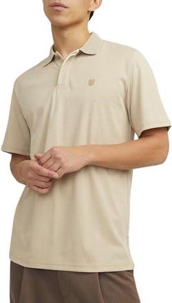Jack & Jones Jprccrodney Ss Polo Sn Homme Polo, Beige, XXL