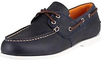 Timberland Homme Cedar Bay 2 Eye Boat Shoe, Navy Full Grain, 45.5 EU