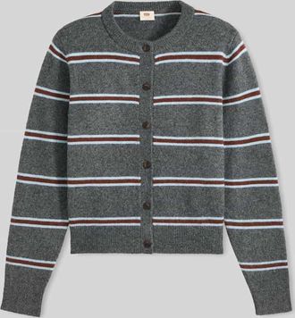 Levi's Regular Fit Cardigan mit gerippten Abschl&uuml;ssen