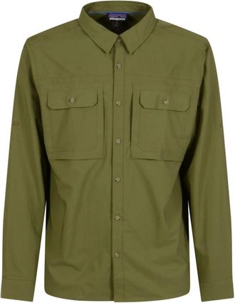 Patagonia Homme, Chemises, Vert, Taille: M Self Guided Sun Shirt