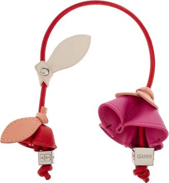 Ganni Femme, Sacs, Rouge, Taille: ONE Size Flower Charm