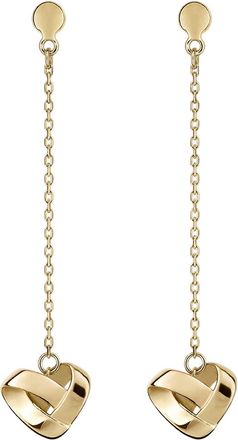 Edenly Origami Herz Ohrh&auml;nger - 375er Gelbgold (9 Karat)