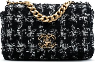 Chanel Hobo Bags - Medium Tweed 19 Flap - Gr. unisize - in Schwarz - für Damen