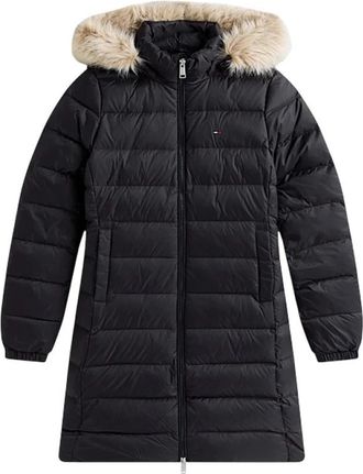 Tommy Jeans Kapuzenmantel mit Kunstpelzbesatz - - Coats - Damen - Schwarzk - L
