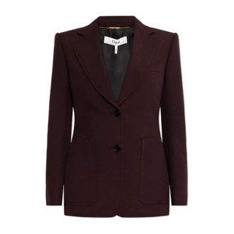 Chlo&eacute; Taillierter Blazer mit Schulterpolstern - - Jackets - Damen - Rot - M