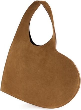 Coperni Sac &eacute;paule coeur en cuir su&eacute;d&eacute;