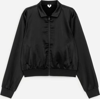 Arket Satinjacke -Schwarz