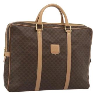 Celine Pre-owned Sacoche daffaires vintage en toile - Femme - Pre-owned - Brun - Taille: ONE Size