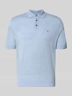 Fynch-Hatton Regular Fit Poloshirt aus reiner Baumwolle in Strick-Optik